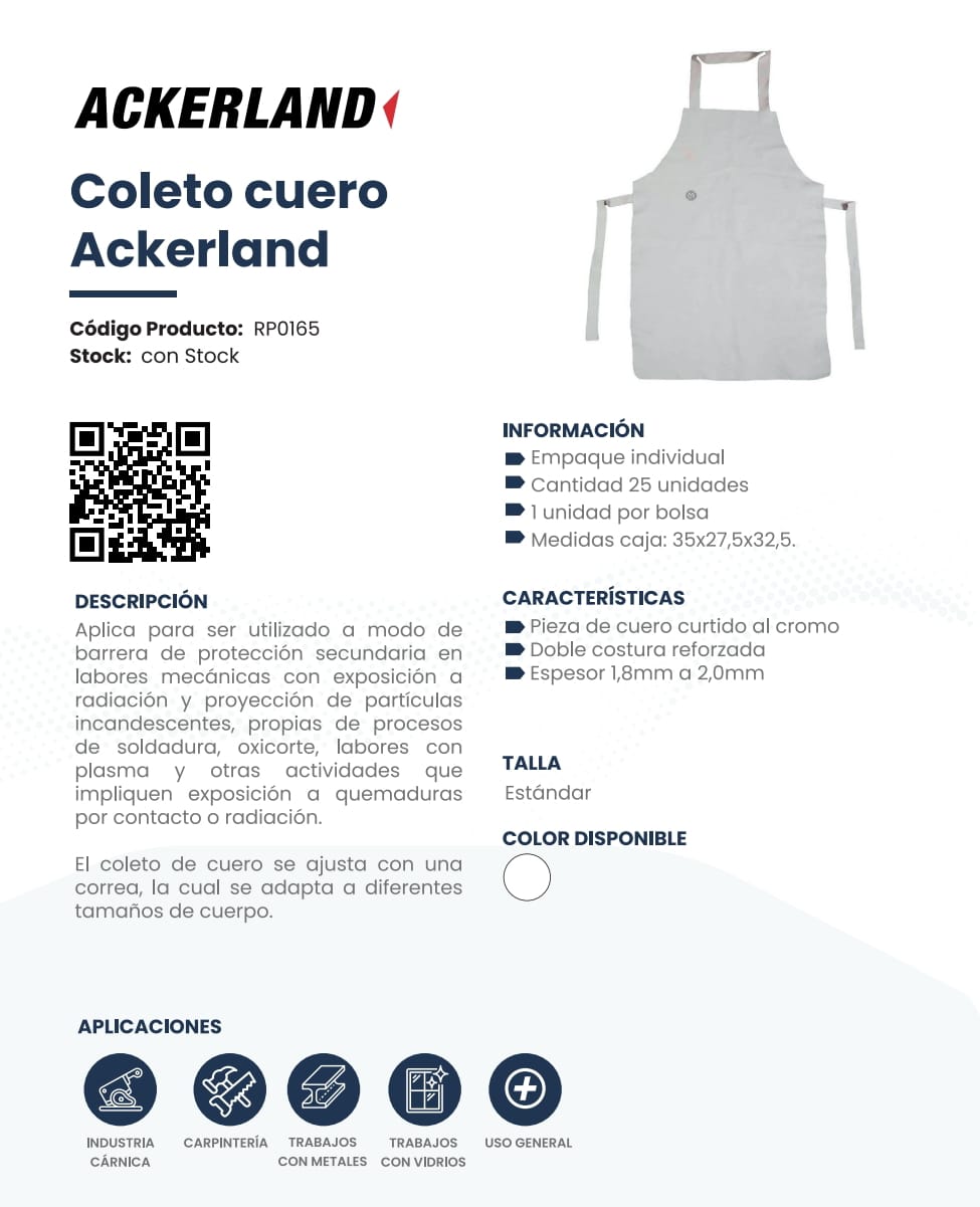 COLETO DE CUERO HILO KEVLAR C/U - Vicmat